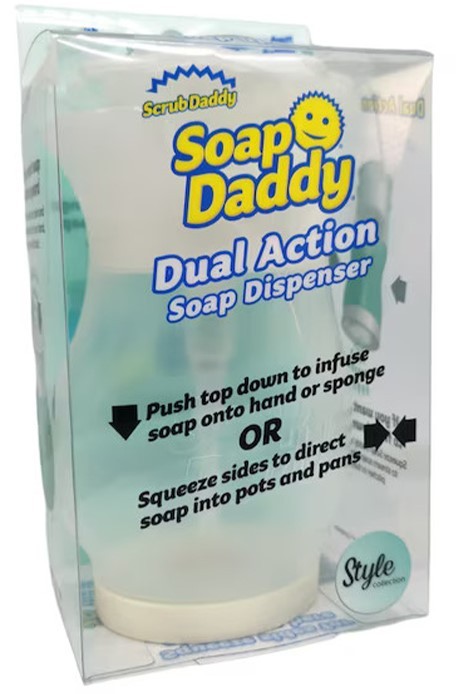 Диспенсър за веро Scrub Daddy - Soap Daddy, с двойна функция | Ozone.bg