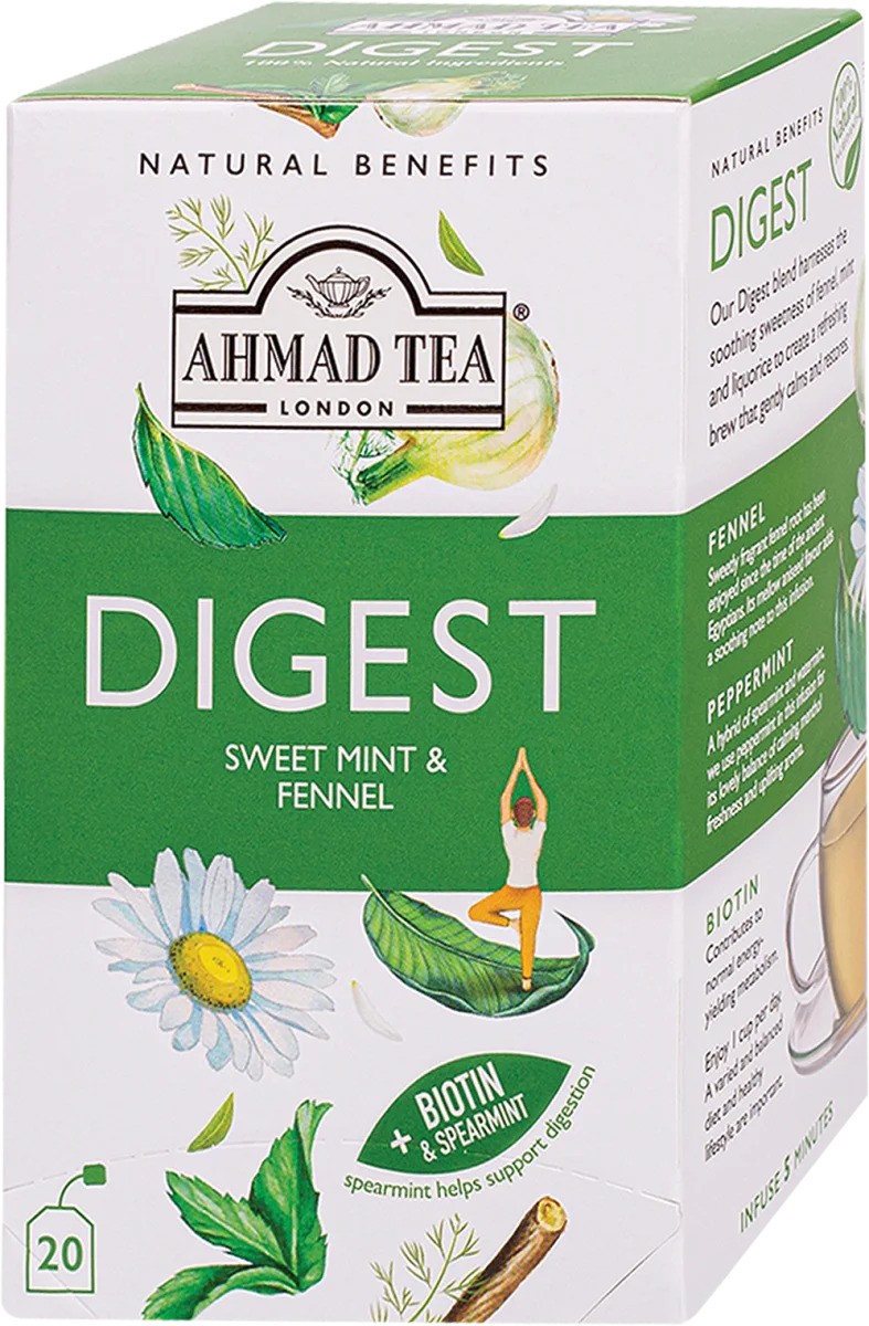 Digest Билков чай, 20 пакетчета, Ahmad Tea | Ozone.bg