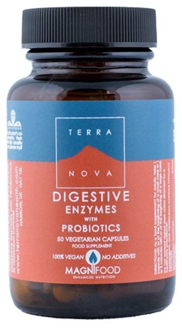 Digestive Enzymes with Probiotics, 50 капсули, Terra Nova | Ozone.bg