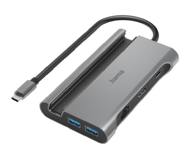 Докинг станция Hama - Connect2Mobile V2, USB-C, сива | Ozone.bg