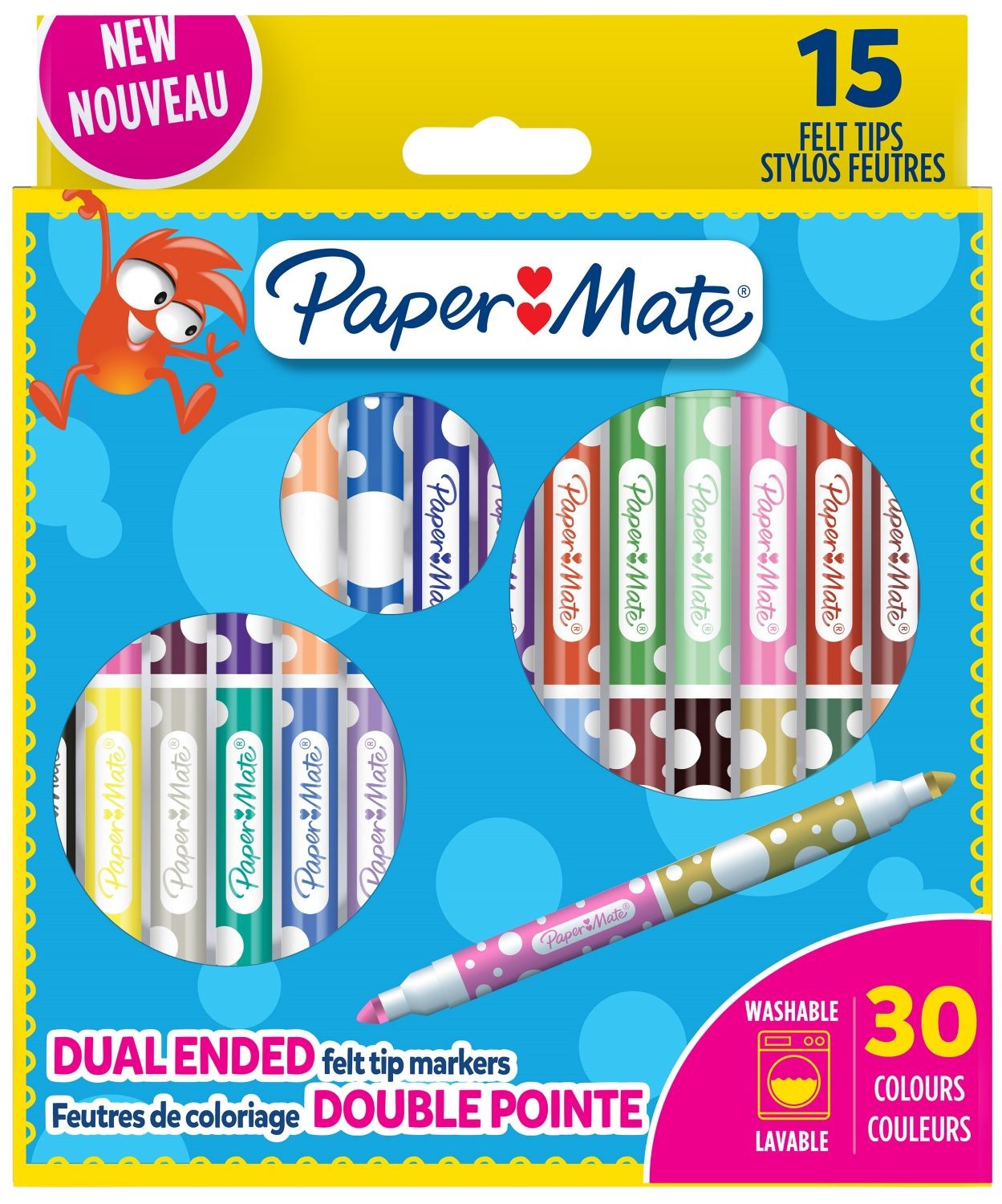 Двувърхи флумастери Paper Mate Kids Coloring - 15 броя | Ozone.bg