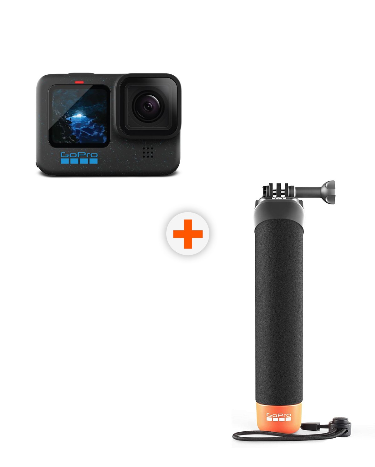 Екшън камера GoPro - HERO 12 Black + Непотъващ стик GoPro The Handler ...