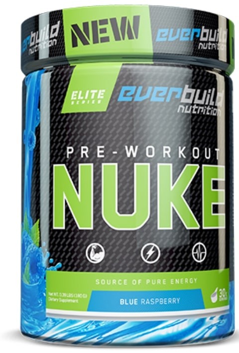 Elite Pre-workout Nuke, синя малина, 180 g, Everbuild | Ozone.bg