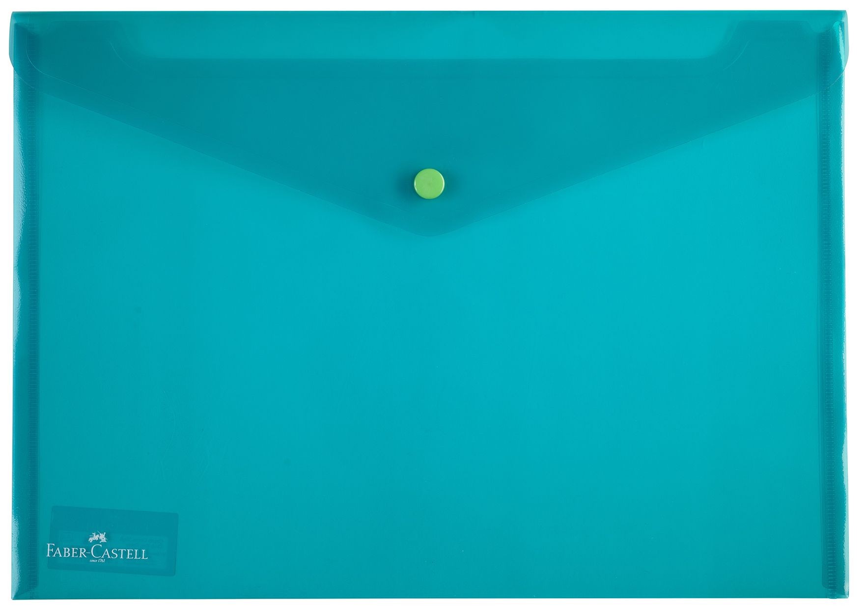 Папка с копче Faber-Castell - Лого, зелена | Ozone.bg