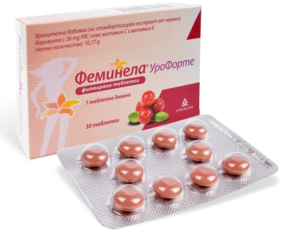Феминела УроФорте, 30 таблетки, Angelini | Ozone.bg