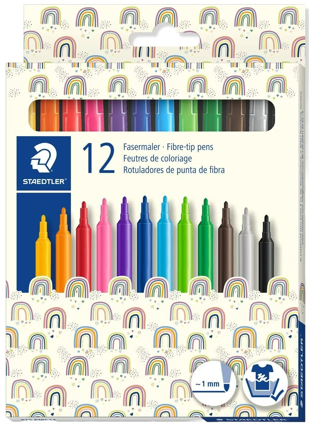 Флумастери Staedtler Pattern 325 - 12 цвята, асортимент | Ozone.bg