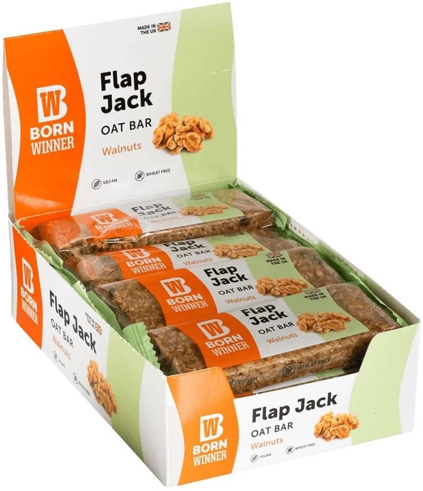 Flap Jack Oat Bar, орех, 12 броя, Born Winner | Ozone.bg