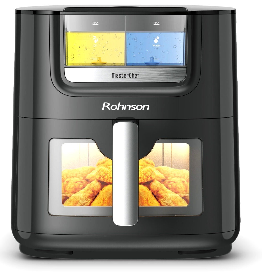 Фритюрник с горещ въздух Rohnson - R-2887, 1800W, 7 l, черен | Ozone.bg