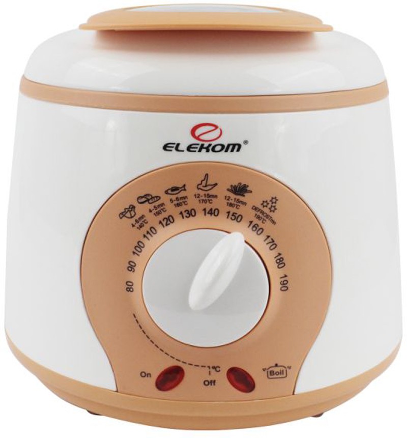 Фритюрник Elekom - EK - 216, 950W, 1 l, бял/оранжев | Ozone.bg