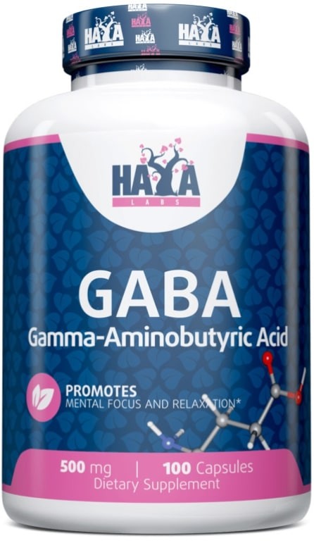 GABA, 500 mg, 100 капсули, Haya Labs | Ozone.bg