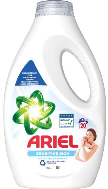 Гел за пране Ariel Baby - Sensitive Skin, 20 пранета, 1 l | Добра цена ...