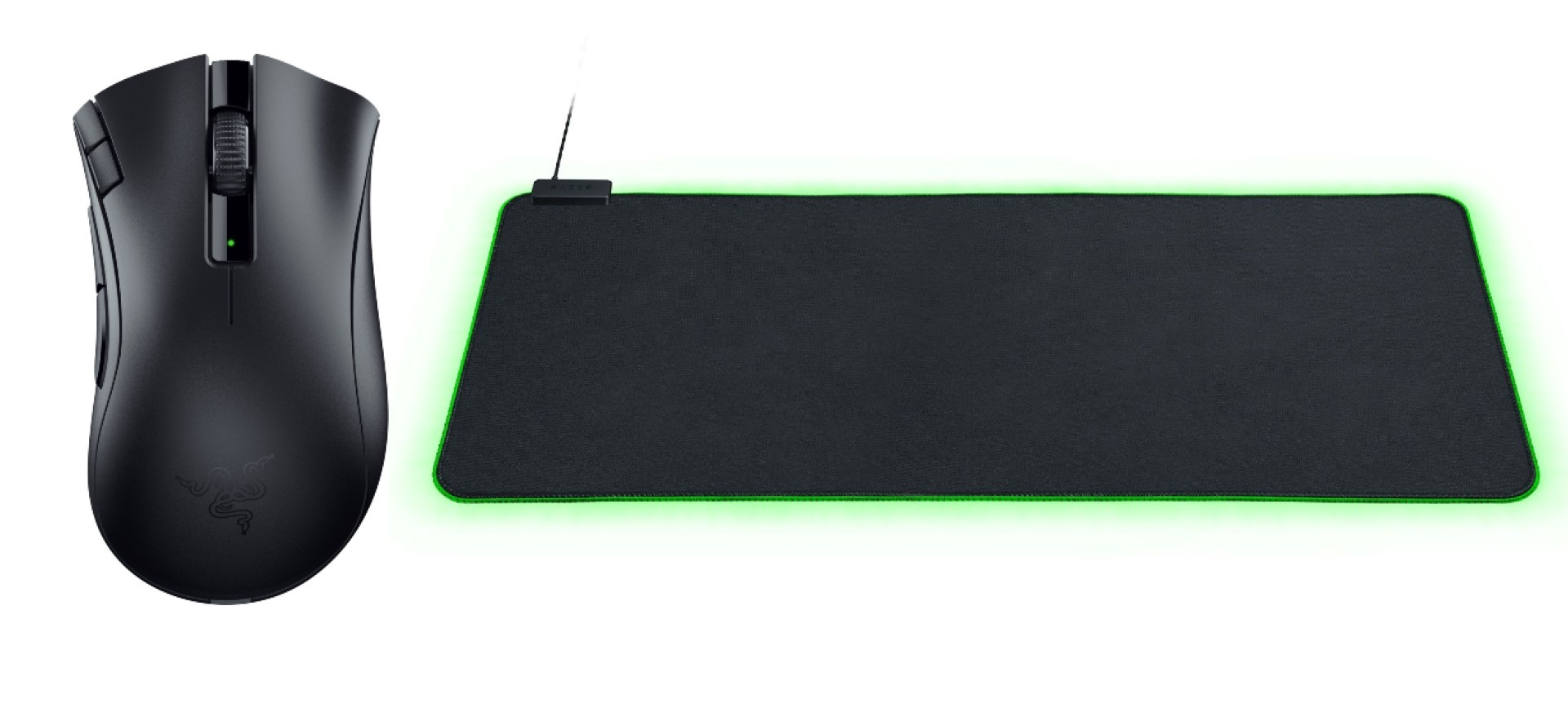 Гейминг комплект мишка и подложка Razer - Deathadder V2 X HyperSpeed ...