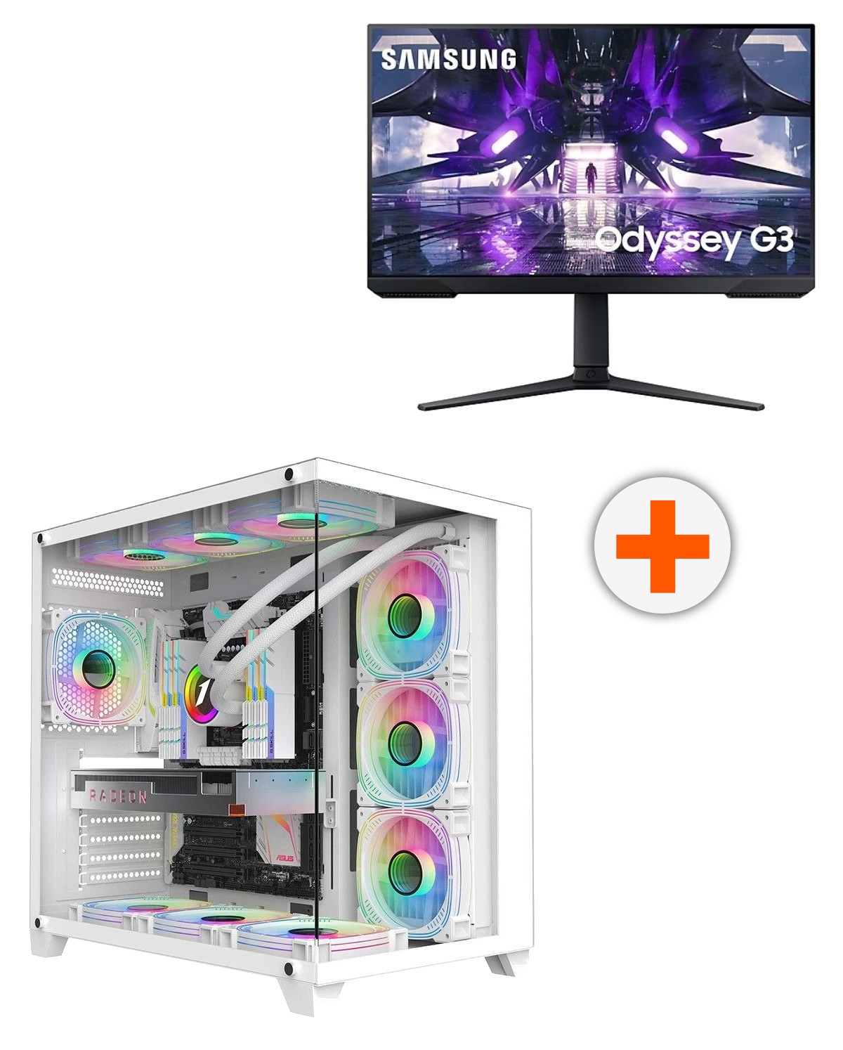 Гейминг компютър Cyclone Arctic (AMD) - Ryzen 7 5700X3D, RTX 4060 Ti ...