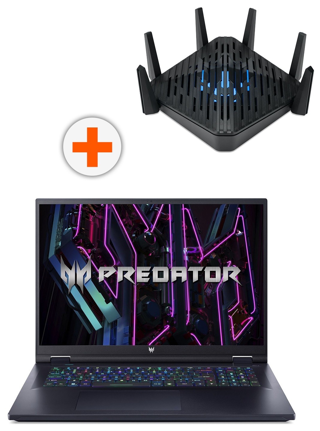 Гейминг лаптоп Acer - Predator Helios 18, i9 + Рутер Acer - Predator ...