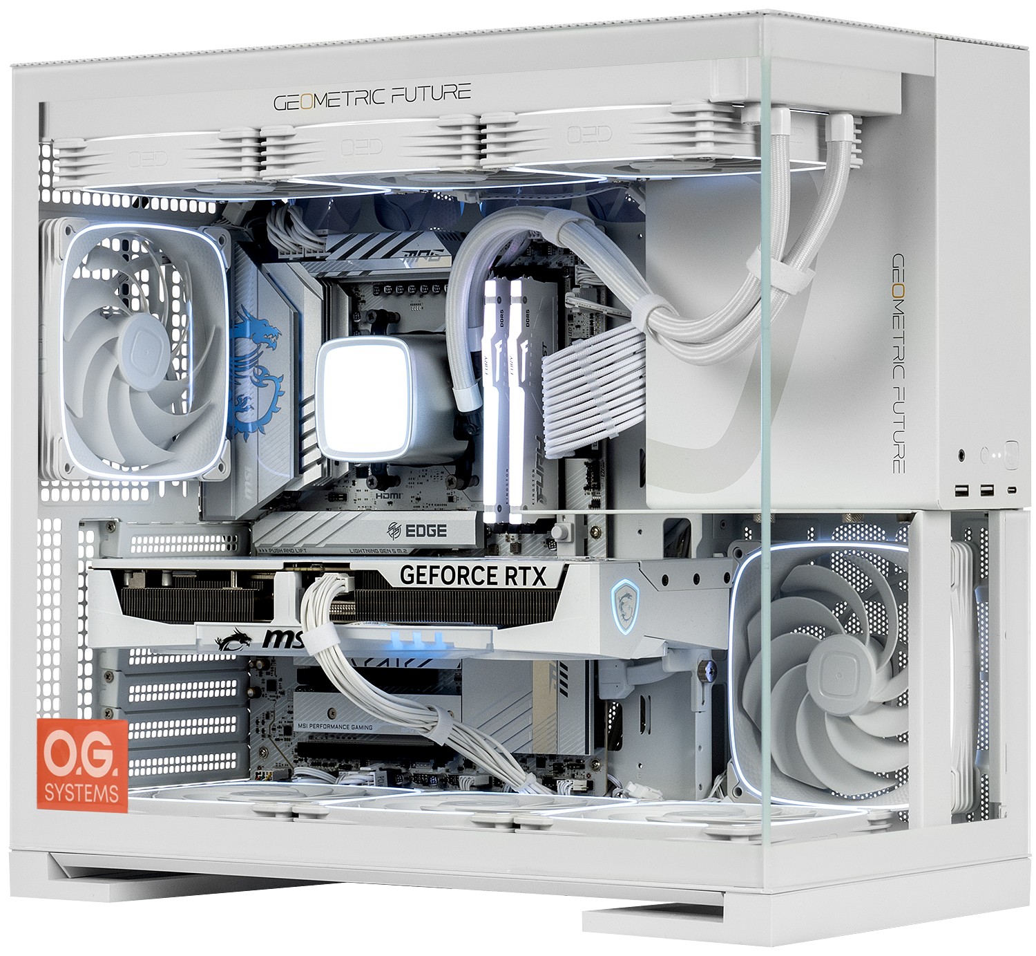 Гейминг компютър OGS M5 White Stone (AMD) - Ryzen 7 9800X3D, RTX 5080 ...