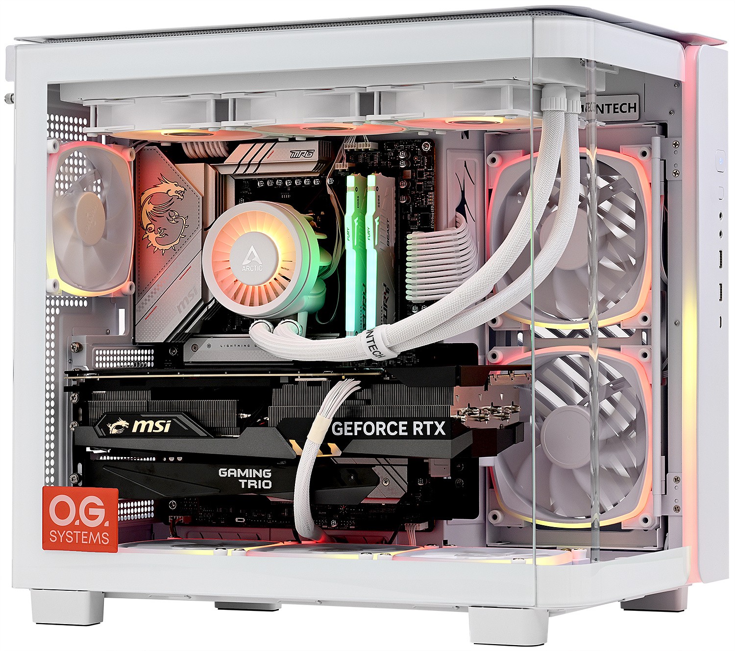 Гейминг компютър OGS Typhoon Arctic (AMD) - Ryzen 7 7800X3D, RTX 4080 ...