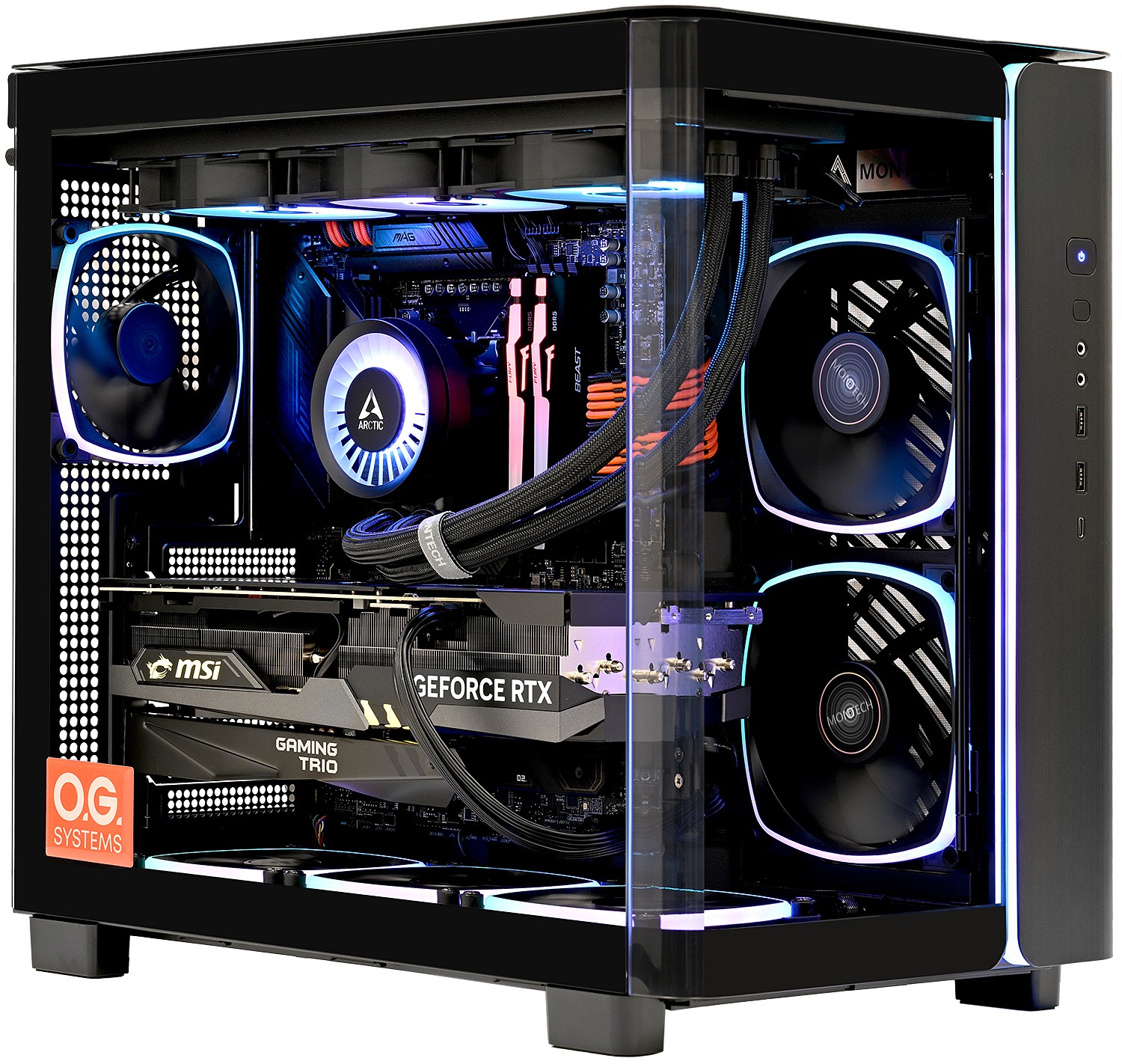 Гейминг компютър OGS Typhoon (AMD) - Ryzen 7 7800X3D, RTX 5080, 32GB ...