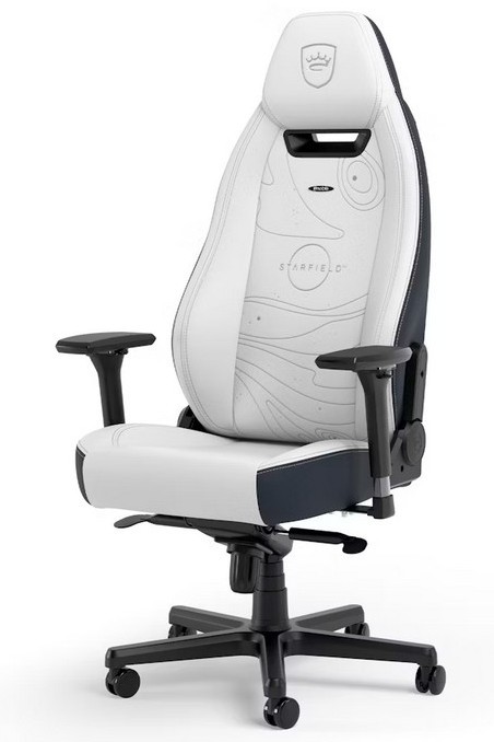 Гейминг стол noblechairs - LEGEND Starfield Edition, бял/син | Ozone.bg