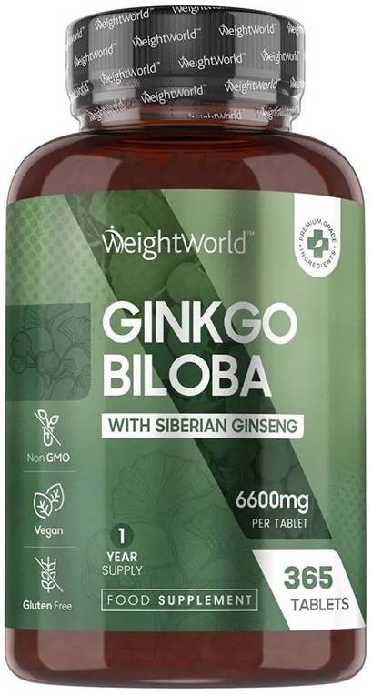 Ginkgo Biloba with Siberian Ginseng, 365 таблетки, Weight World | Ozone.bg
