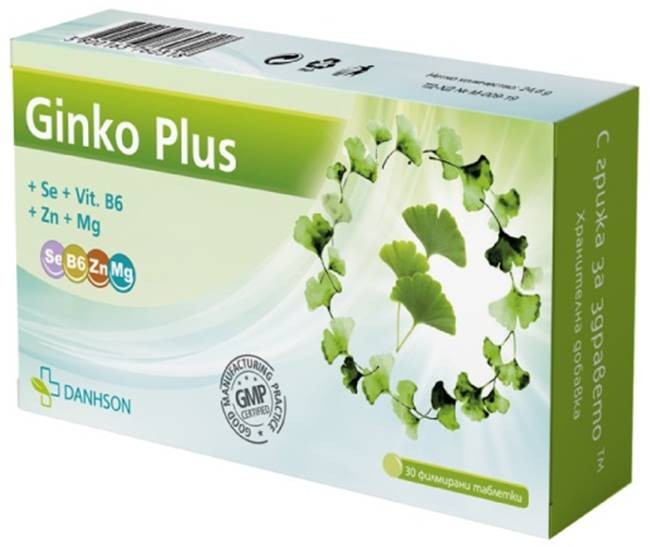 Ginko Plus, 30 таблетки, Danhson | Ozone.bg