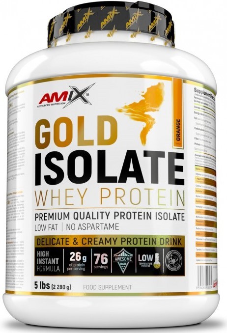Gold Isolate Whey Protein, портокал, 2.28 kg, Amix | Ozone.bg