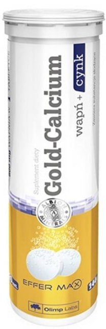 Gold Calcium, 800 mg, лимон, 20 ефервесцентни таблетки, Olimp | Ozone.bg