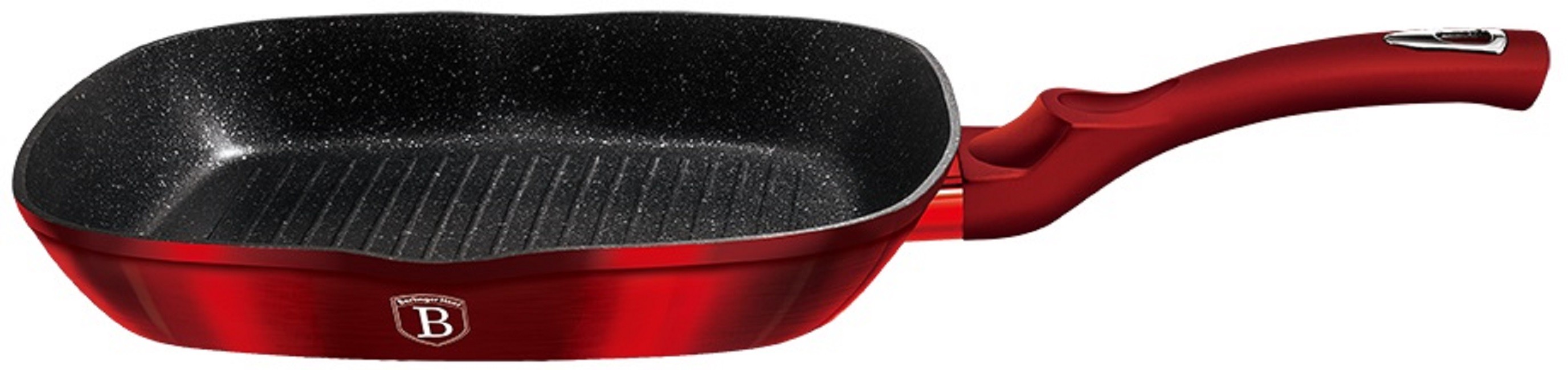 Грил тиган Berlinger Haus - Metallic Line Burgundy Edition, 28 x 28 x 4.1 cm | Ozone.bg