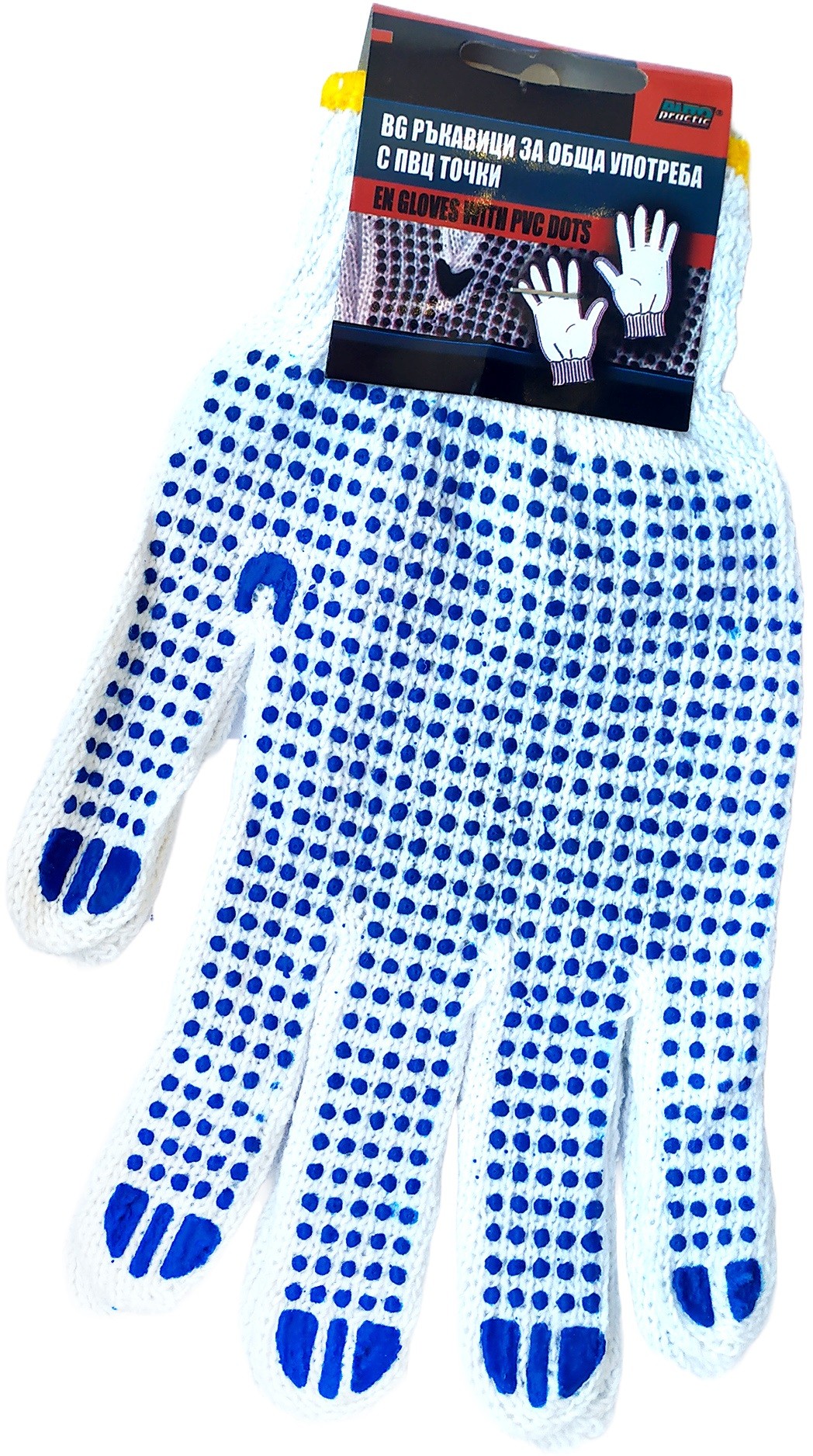 Градински ръкавици SandK tools - с PVC точки | Ozone.bg