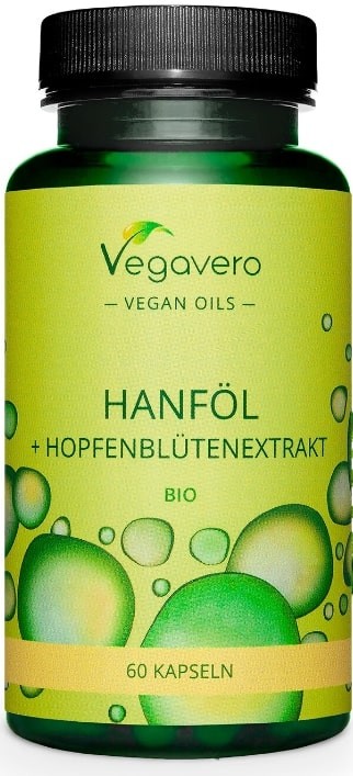 Hanföl + Hopfenblütenextrakt Bio, 60 капсули, Vegavero | Ozone.bg