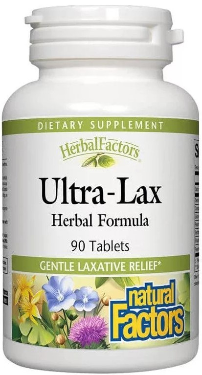 Herbal Factors Ultra-Lax, 90 таблетки, Natural Factors | Ozone.bg