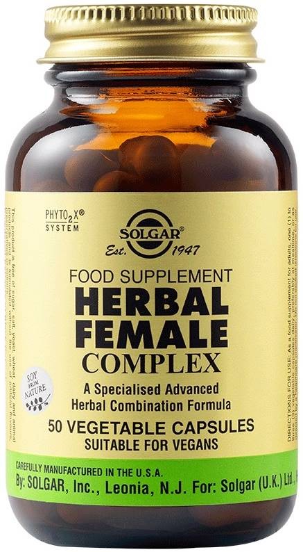 Herbal Female Complex, 50 растителни капсули, Solgar | Ozone.bg