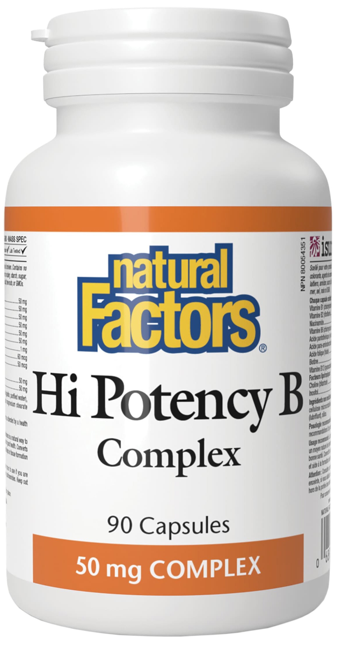 Hi Potency B Complex, 90 капсули, Natural Factors | Ozone.bg