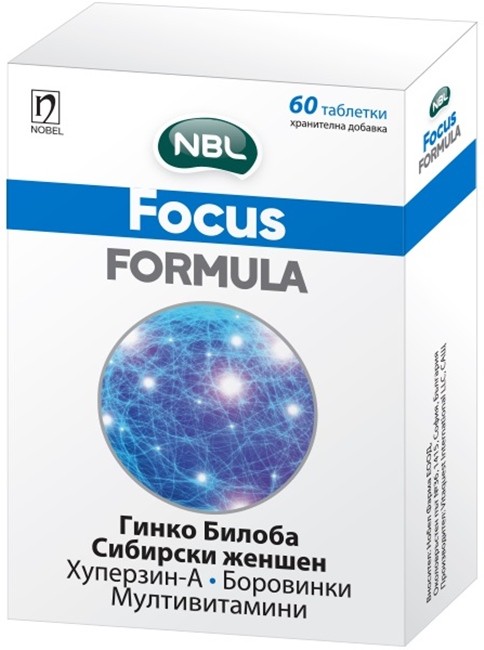 NBL Focus Formula, 60 таблетки, Nobel | Ozone.bg