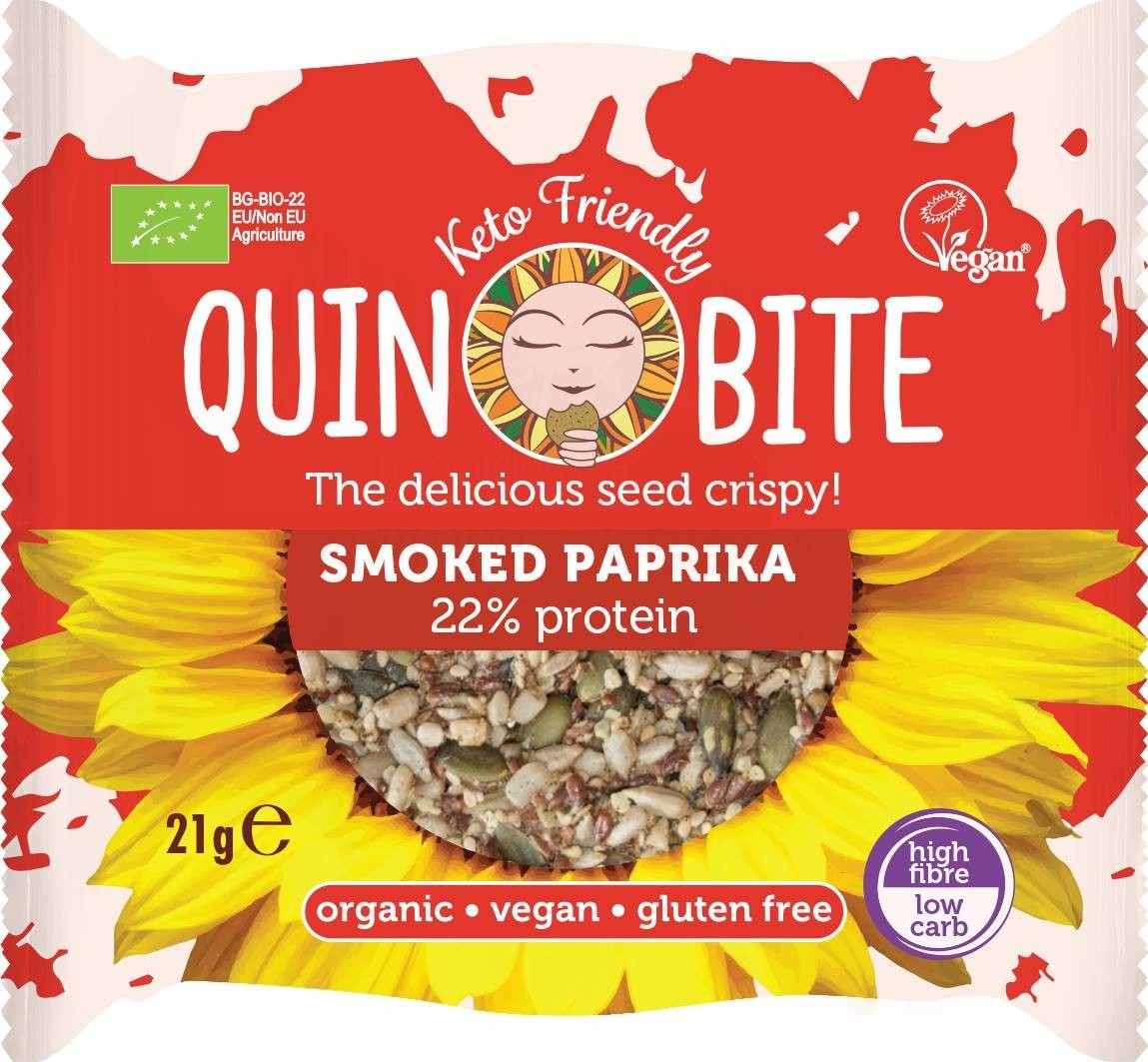 Хрупка с пушен червен пипер, 21 g, Quin Bite | Ozone.bg