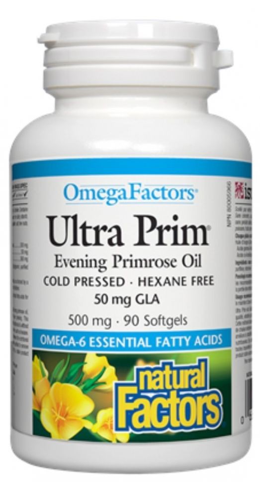 Ultra Prim, 500 mg, 90 софтгел капсули, Natural Factors | Ozone.bg