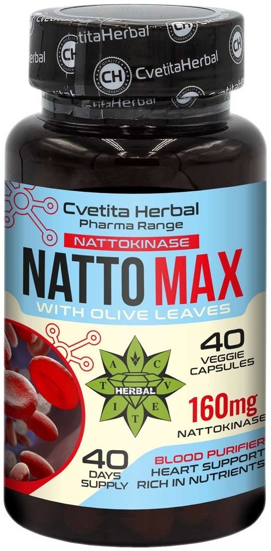 Natto Max, 160 mg, 40 капсули, Cvetita Herbal | Ozone.bg