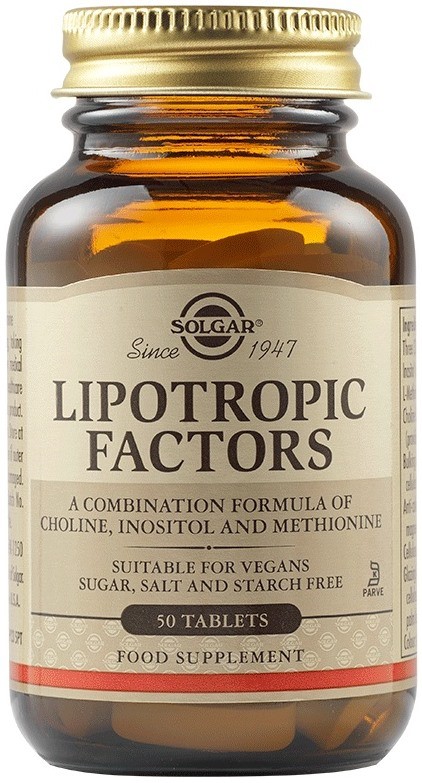 Lipotropic Factors, 50 таблетки, Solgar | Ozone.bg