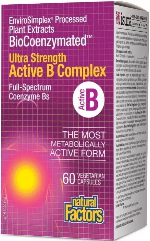 BioCoenzymated Active B-Complex, 60 капсули, Natural Factors | Ozone.bg