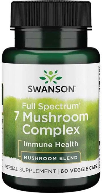 Full Spectrum 7 Mushroom Complex, 60 капсули, Swanson | Ozone.bg