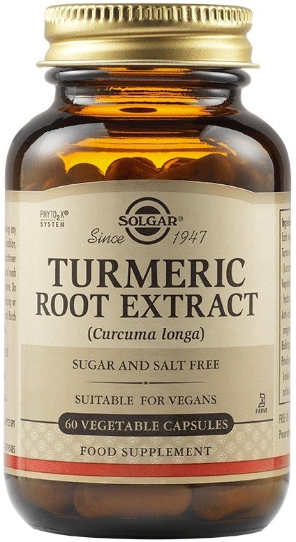 Turmeric Root Extract, 60 растителни капсули, Solgar | Ozone.bg