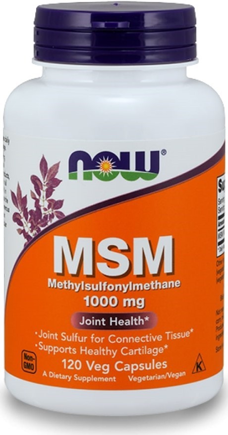 MSM, 1000 mg, 120 капсули, Now | Ozone.bg