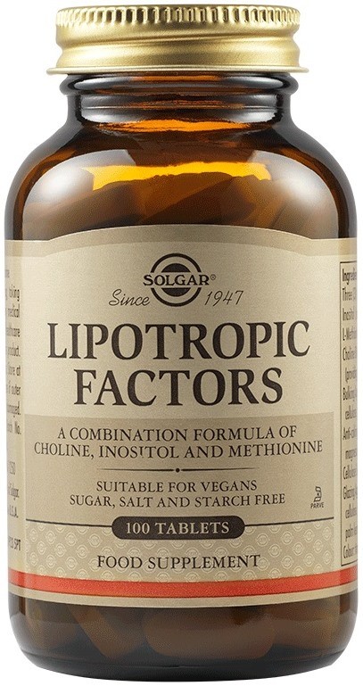 Lipotropic Factors, 100 таблетки, Solgar | Ozone.bg