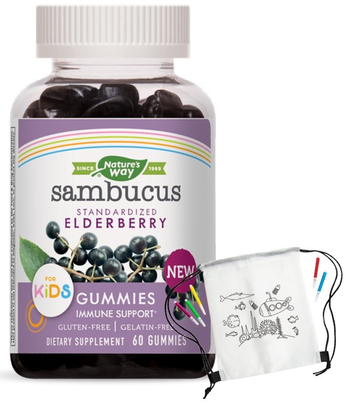 Sambucus Elderberry за деца, 60 желирани таблетки, Nature’s Way | Ozone.bg