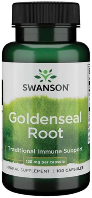 Goldenseal Root, 125 mg, 100 капсули, Swanson | Ozone.bg