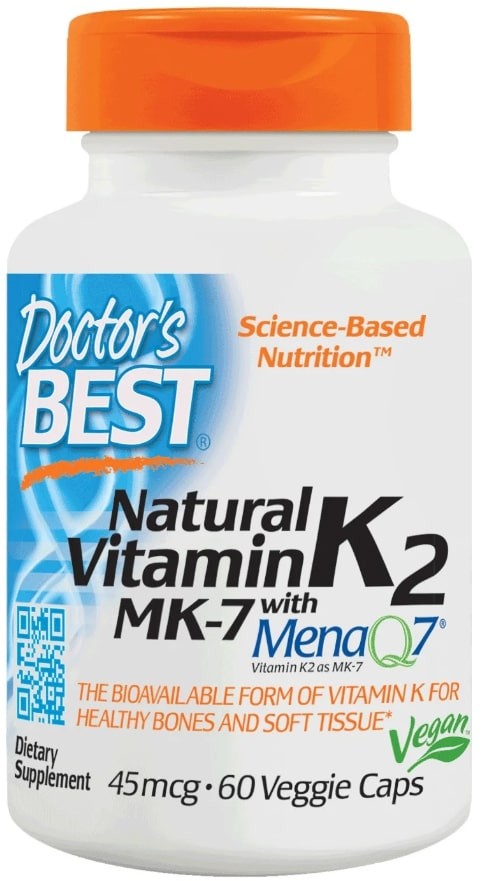 Natural Vitamin K2 with MK-7, 45 mcg, 60 капсули, Doctor's Best | Ozone.bg