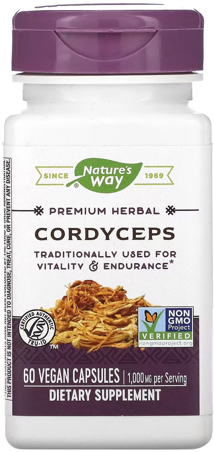 Cordyceps, 500 mg, 60 капсули, Nature’s Way | Ozone.bg
