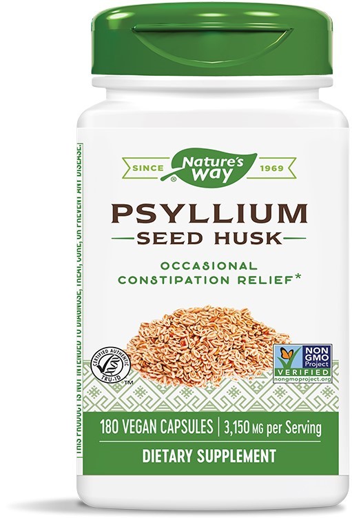 Psyllium Seed Husk, 525 mg, 180 капсули, Nature's Way | Ozone.bg