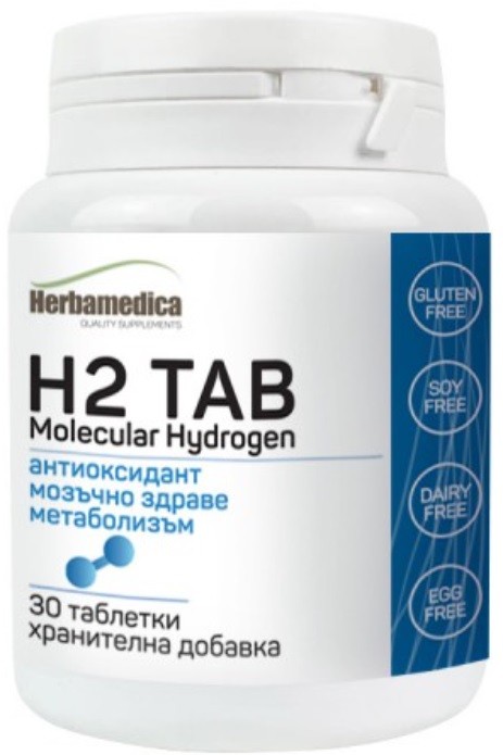 H2 TAB Molecular Hydrogen, 30 таблетки, Herbamedica | Ozone.bg