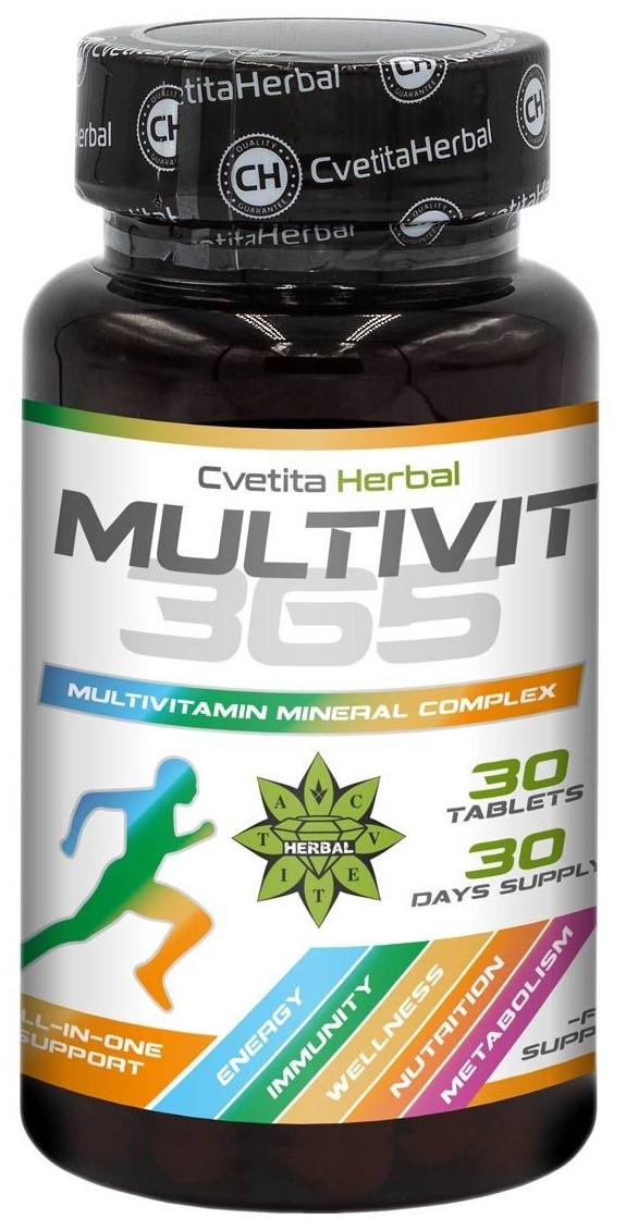 Multivit 365, 30 таблeтки, Cvetita Herbal | Ozone.bg