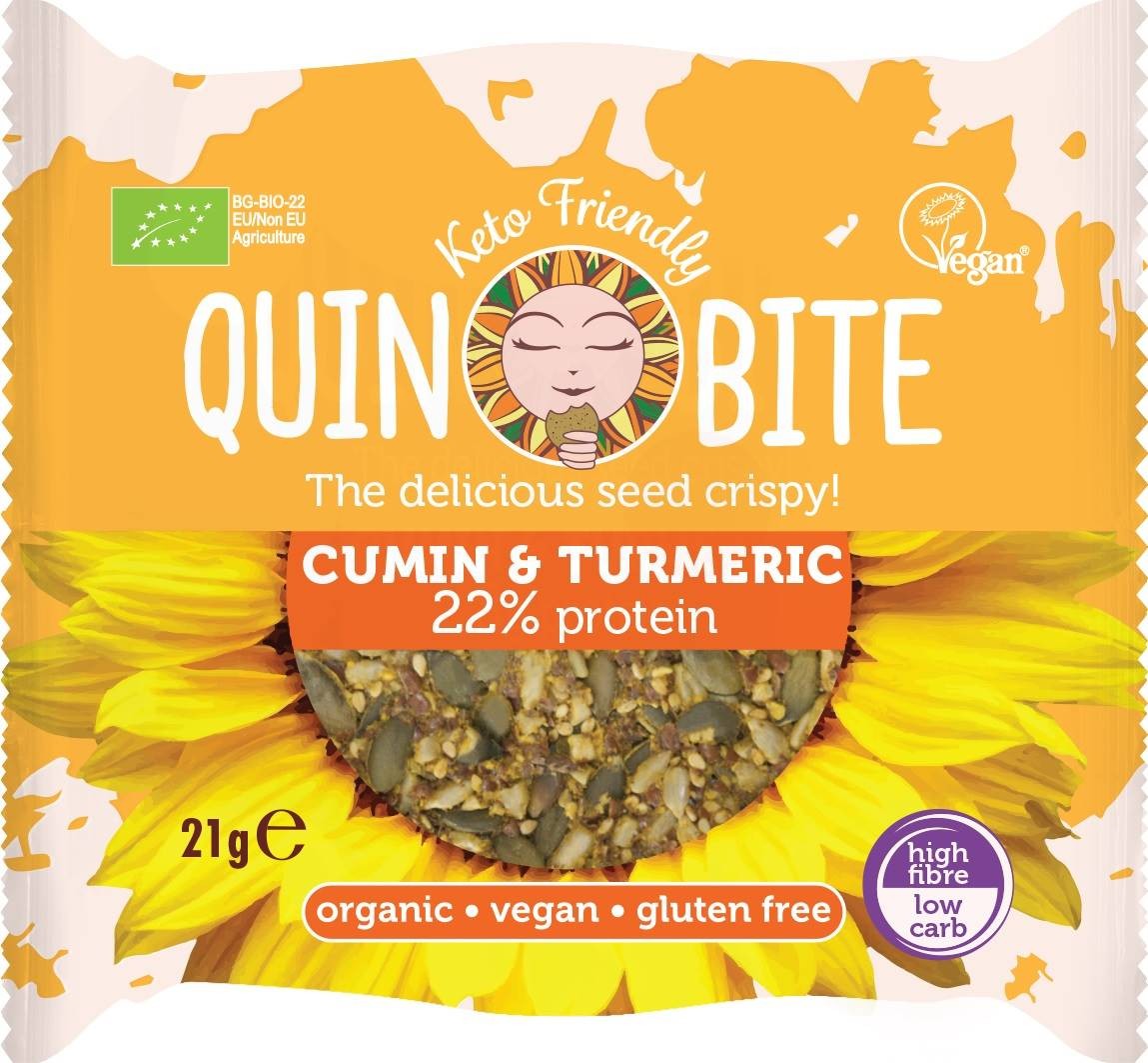 Хрупка с кимион и куркума, 21 g, Quin Bite | Ozone.bg